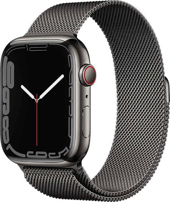 Apple Watch Series 7 GPS Cellular 45mm Rostfri St lboett I Grafit apple-watch-series-7-gps-cellular-45mm-rostfri-st-lboett-i-grafit